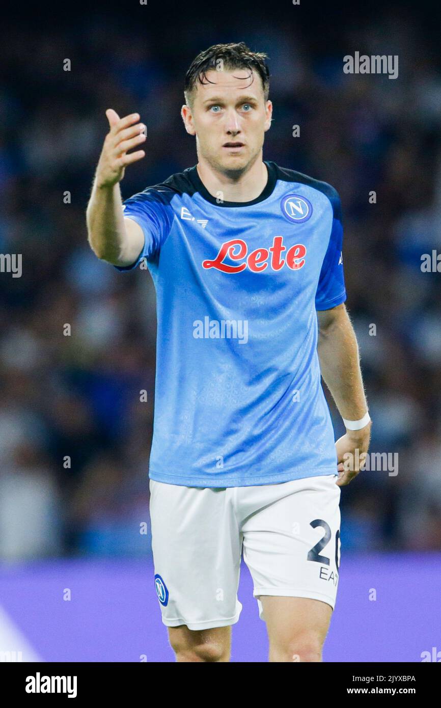 SSC Napoli's Polish midfielder Piotr Zielinski gesticulate during the ...