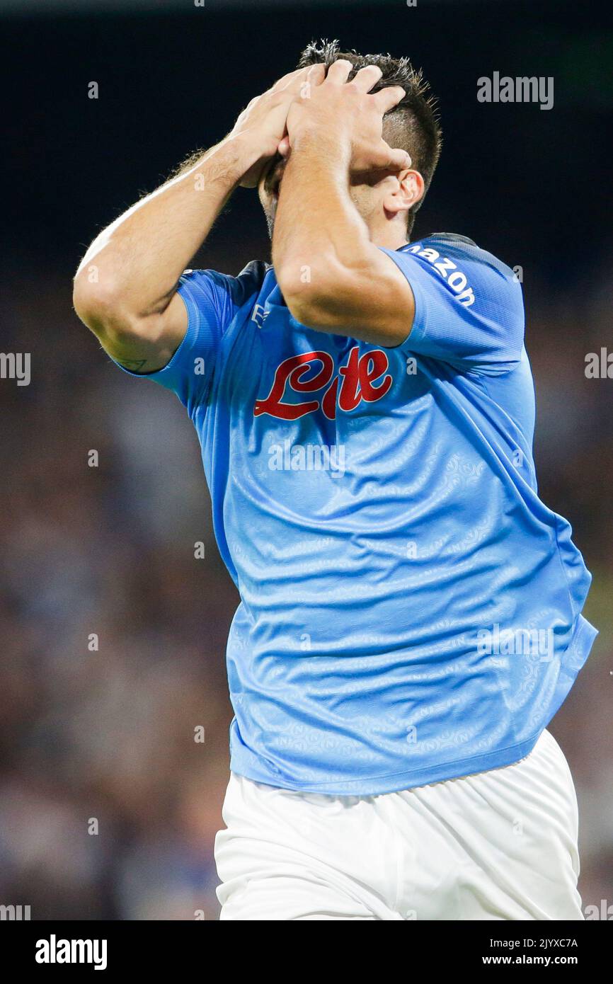 SSC Napoli's Argentine forward Giovanni Simeone celebrates after ...