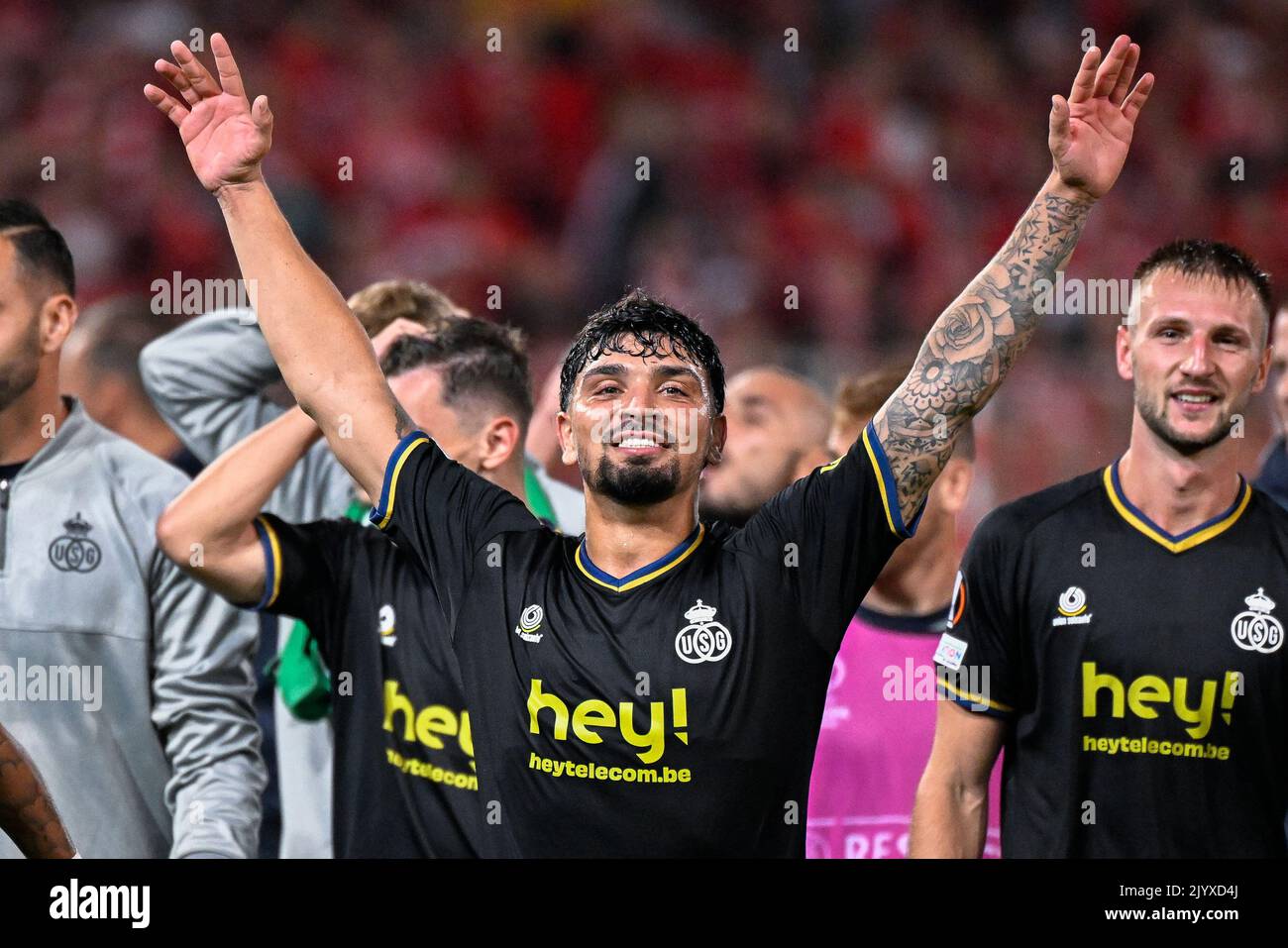 Union's Cameron Puertas Castro celebrates after winning a match between ...