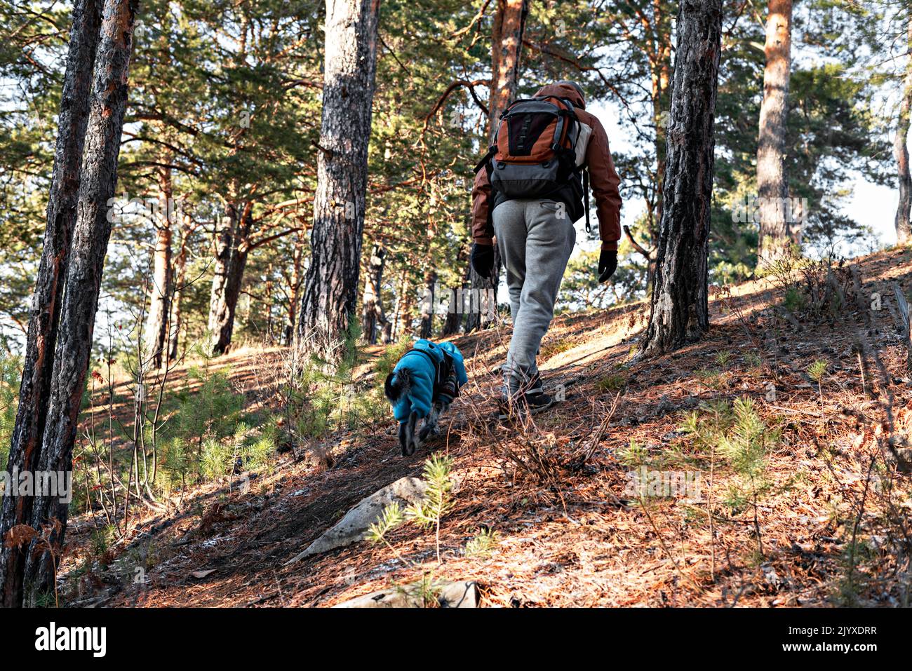 Man walking up mountain hi-res stock photography and images - Alamy