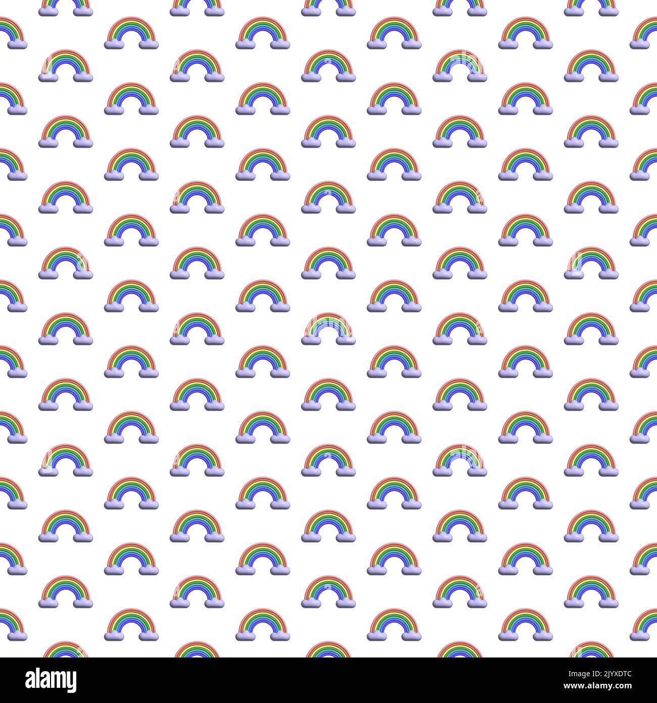 Seamless pattern rainbow 3D rendering Stock Photo - Alamy