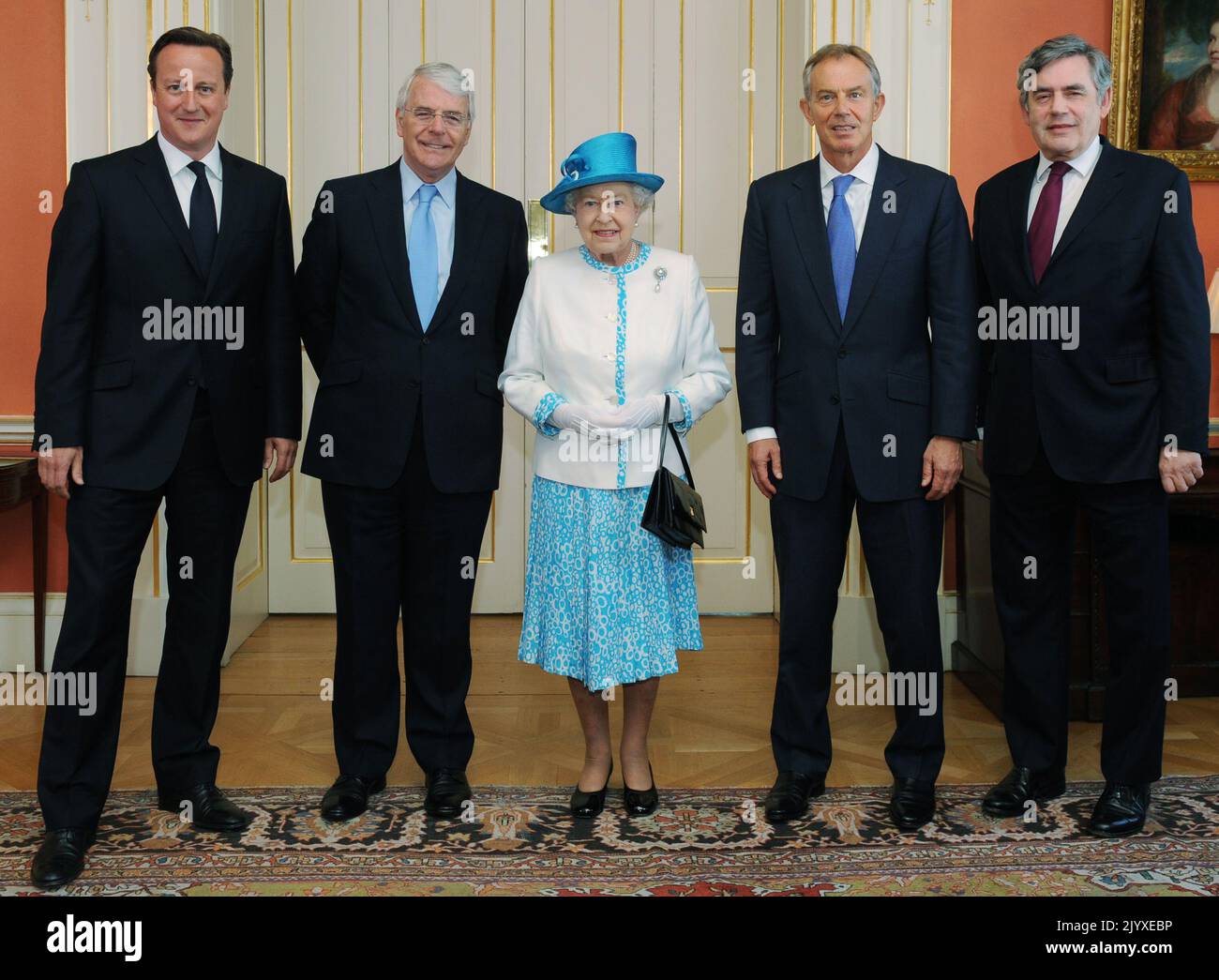 File photo dated 24/7/2012 of Queen Elizabeth II with former Prime ...