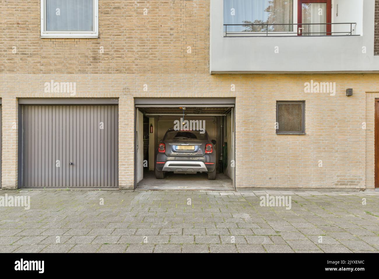 Ground floor for parking place in the high rise apartment Stock Photo ...