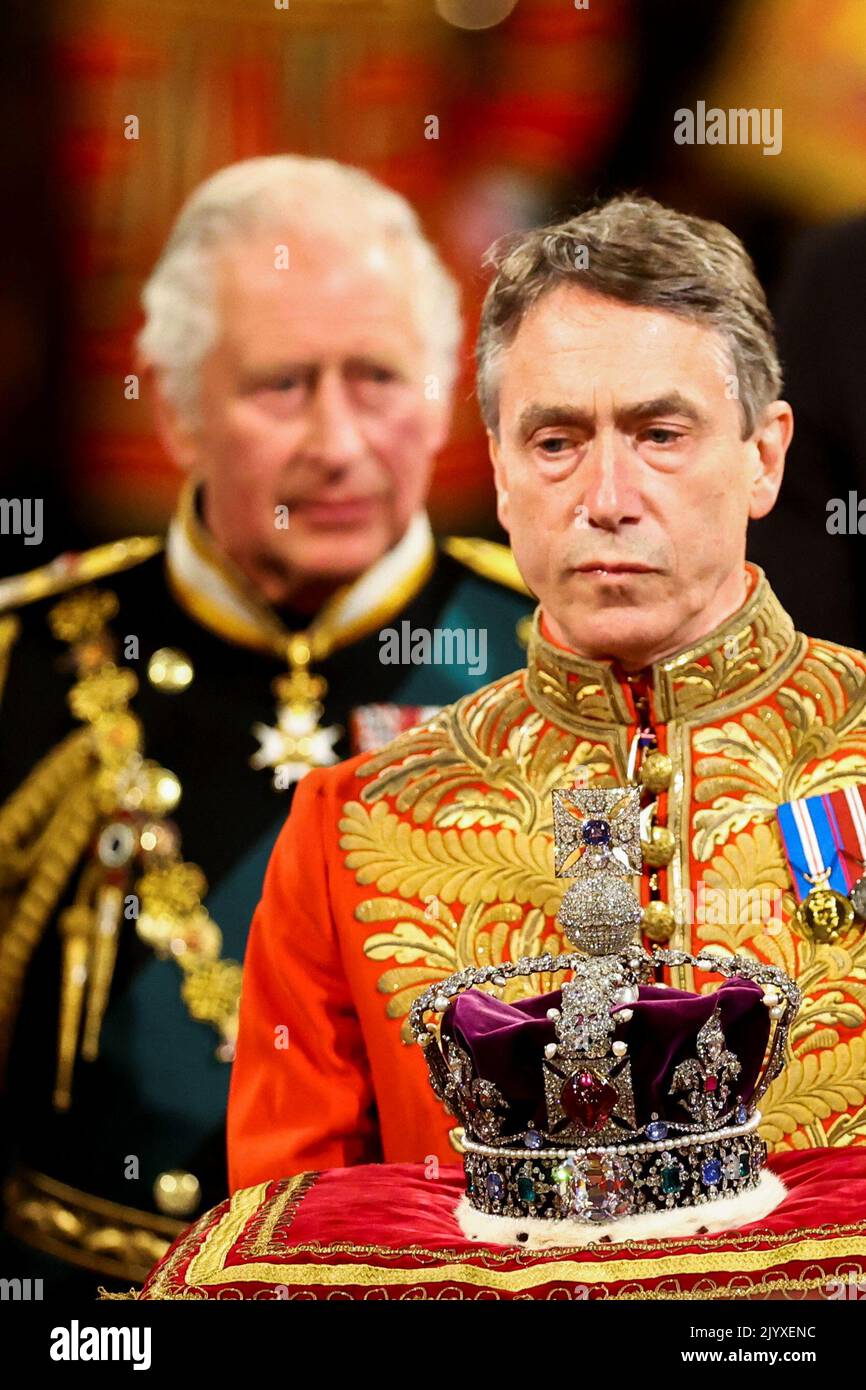 File photo dated 10/5/2022 of the Prince of Wales walking behind the ...