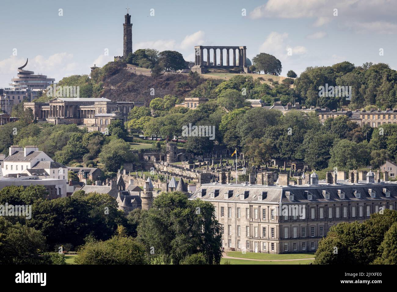 Holyrood Palace, and Calton Hill, Edinburgh Stock Photo - Alamy