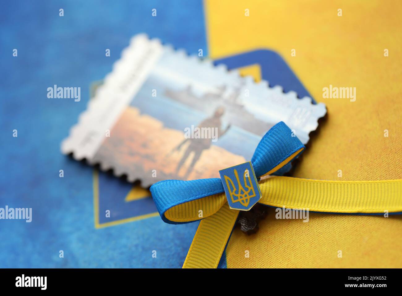 TERNOPIL, UKRAINE - SEPTEMBER 2, 2022 Famous Ukrainian postmark with ...