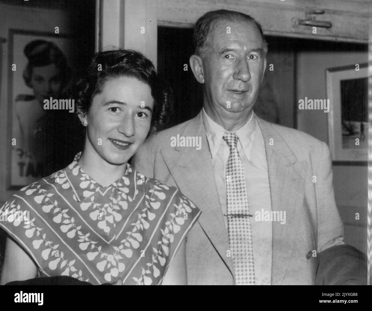 Mr. Neville Shute Norway and his daughter Heather. December 01, 1955 ...