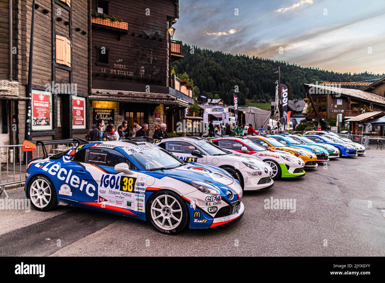 38 ROCHE Jean Luc, BROCOURT David, Alpine A110 RGT, ambiance during the Rallye du Mont-Blanc ...