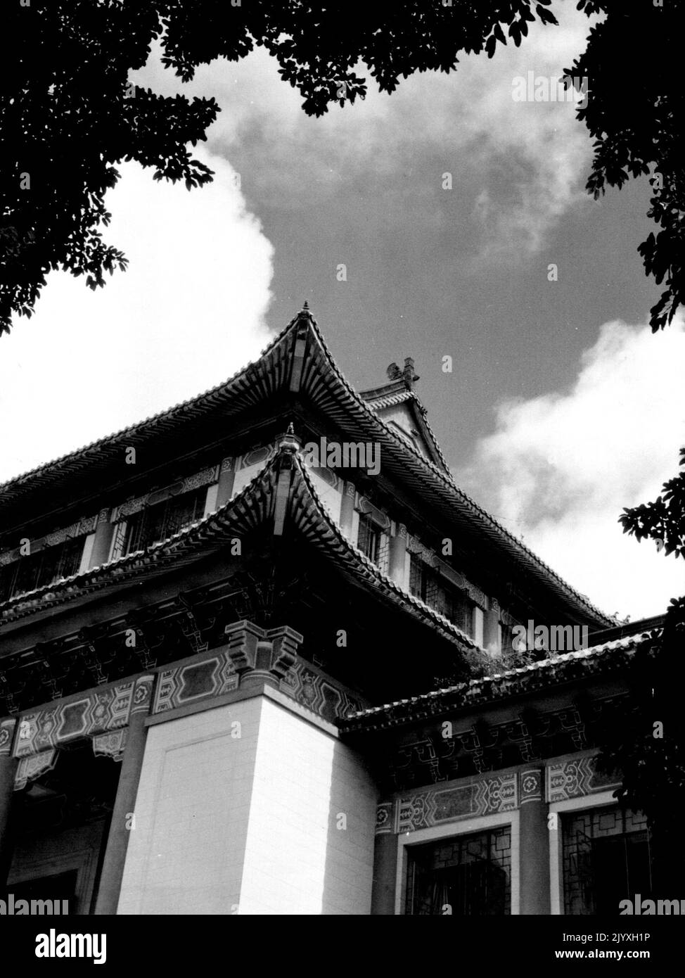 The Chinese Roof-top Architecture Adorns the Canton Town Hall ...