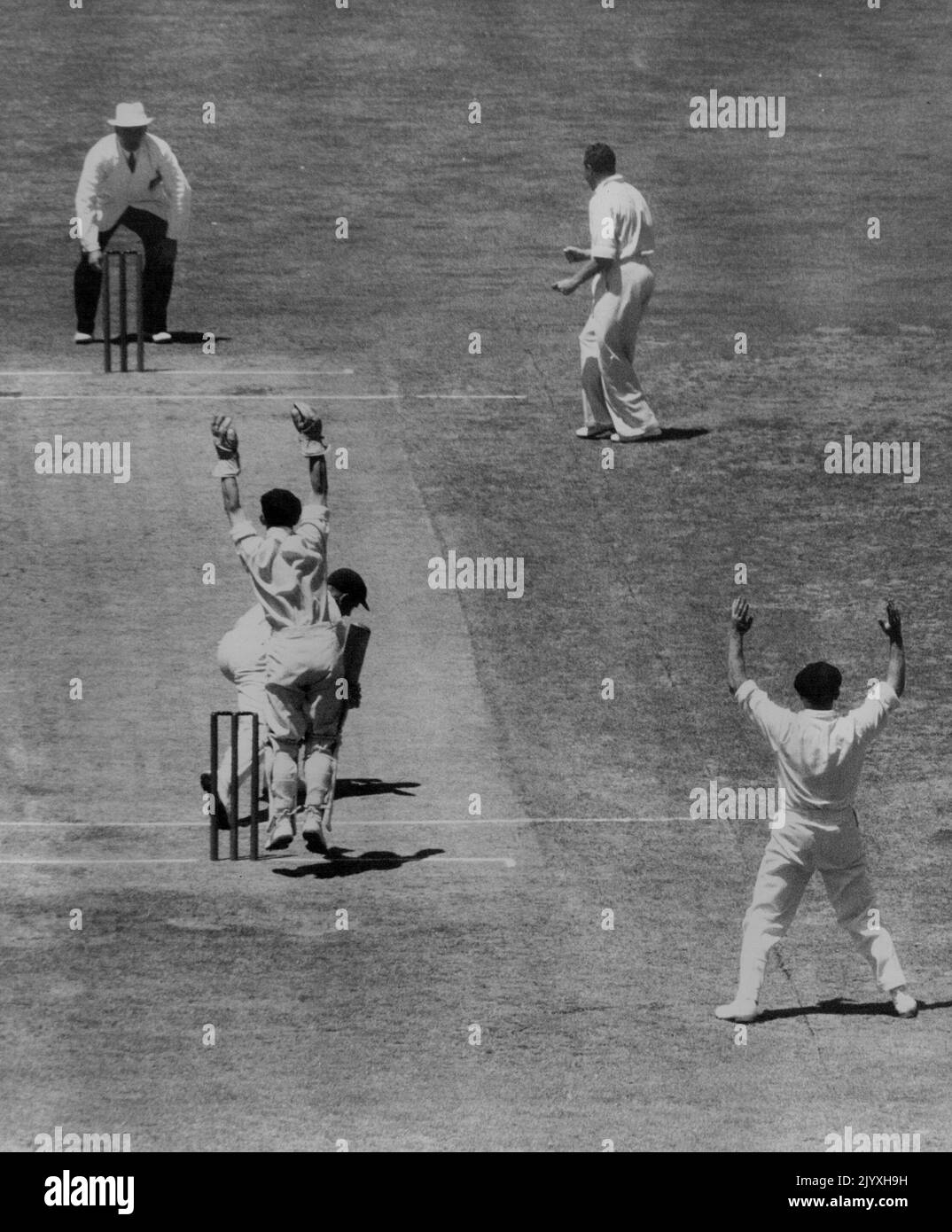 Ride-Out For A "Duck" -- The First Ball of The Day at the MCG today saw ...