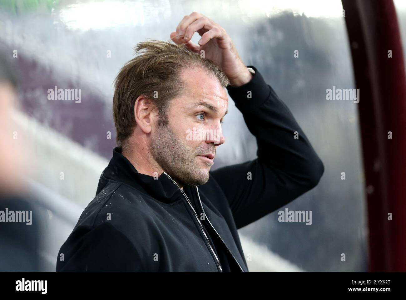 Heart of Midlothian manager Robbie Neilson before the UEFA Europa ...
