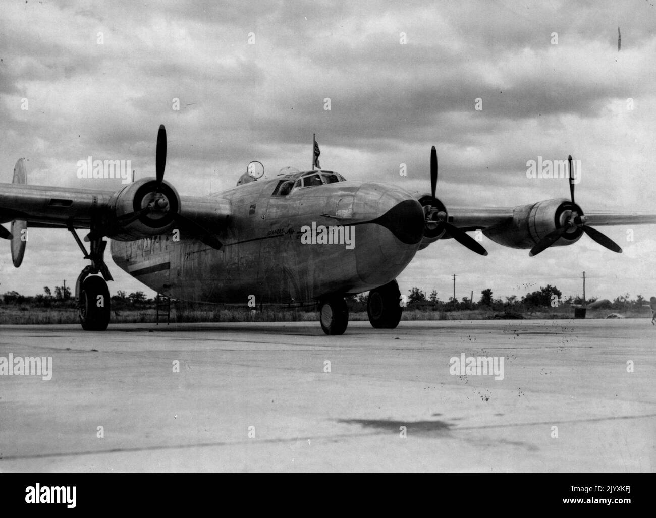 Liberator Aircraft On Tarmac At Guildford Aerodrome - Hull, polished ...