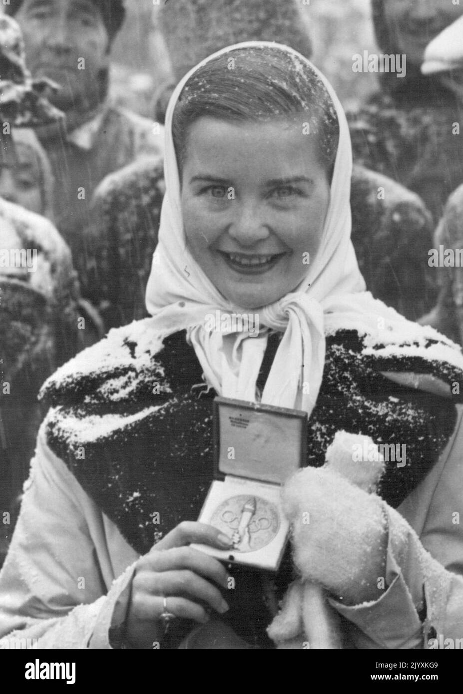 Barbara Ann Scott Wins Olympic Gold Medal -- Smiling Olympic Champion ...