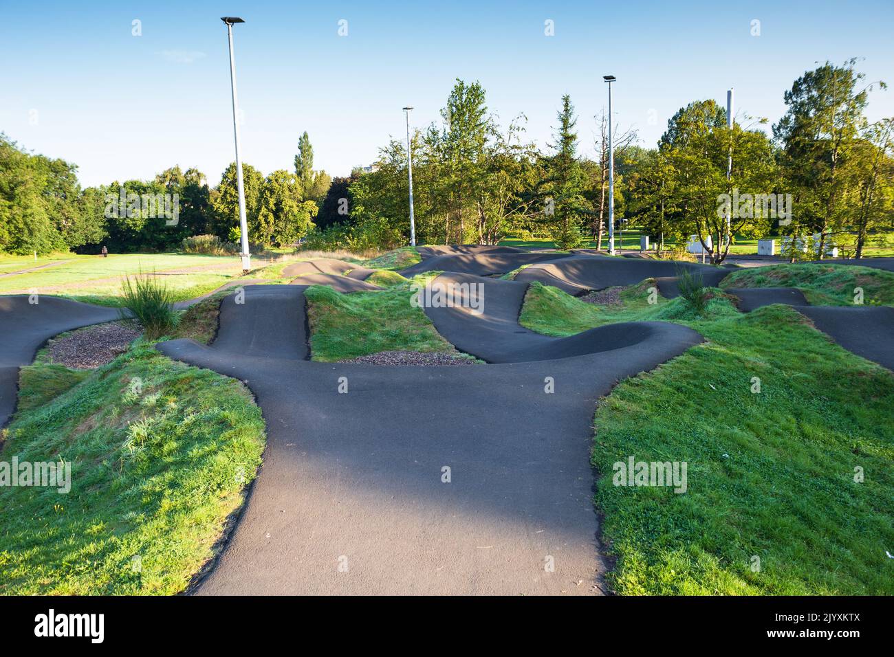 Close up pf a BMX racetrack in Scotland on a summer's day Stock Photo ...
