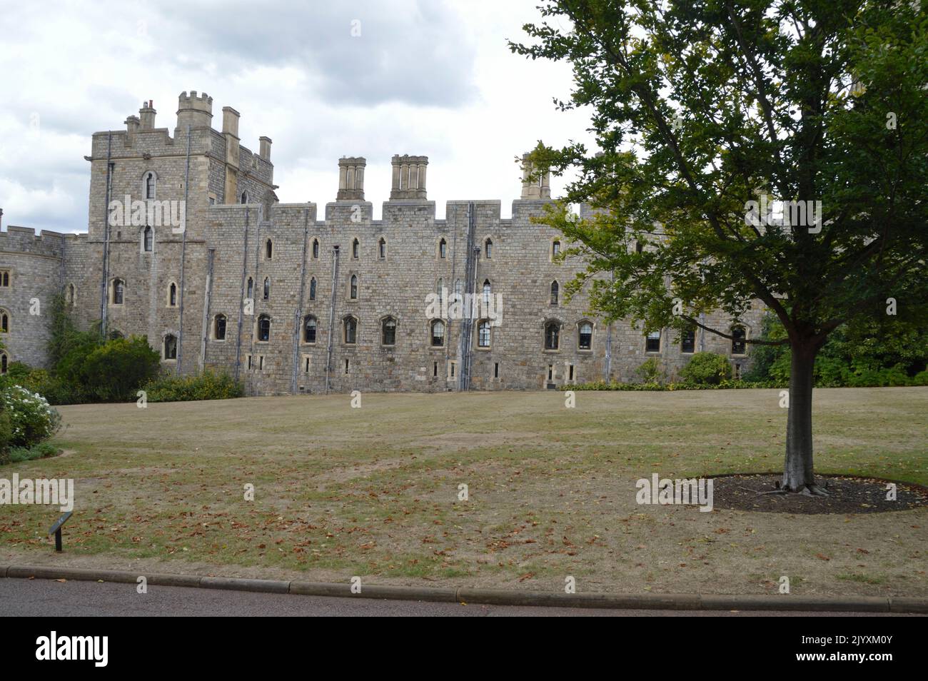 Windsor Castle in Berkshire near London, residence of the late Queen ...