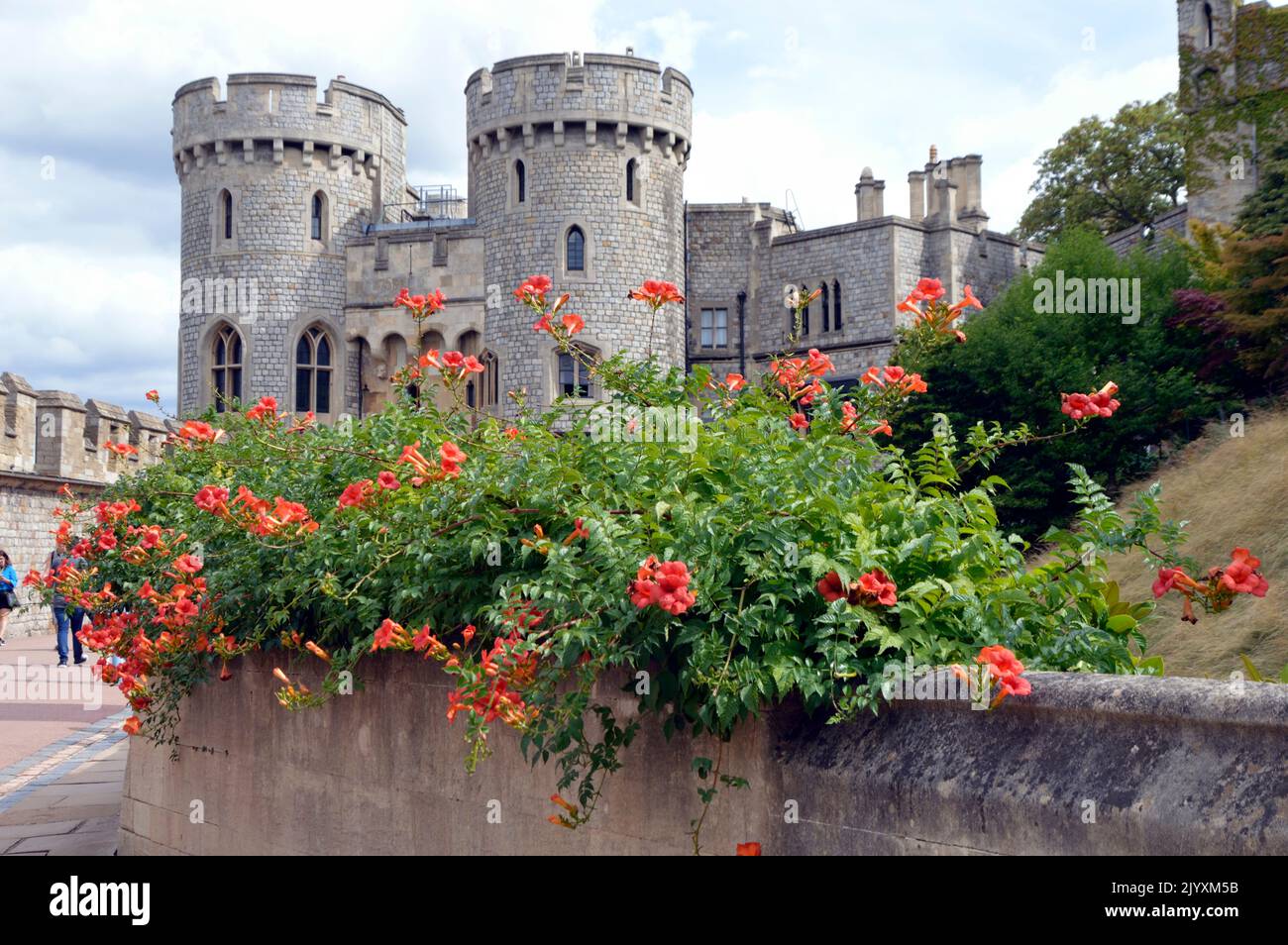 Windsor Castle in Berkshire near London, residence of the late Queen ...