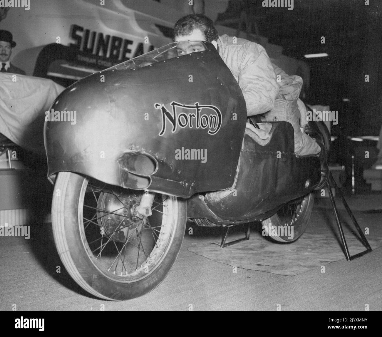 Record-breaking 'Flying Fish' at Motor-Cycle Show. The 'Flying Fish ...