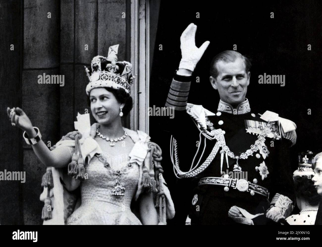 File photo dated 02/06/53 of the Duke of Edinburgh with Queen Elizabeth ...