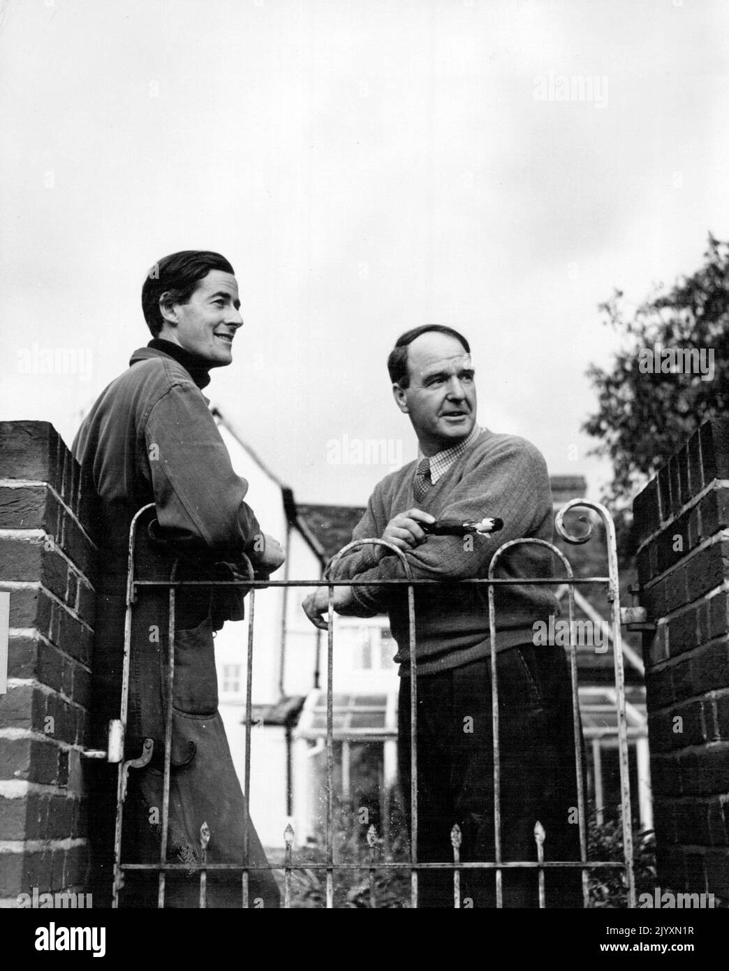 The sculptor Henry Moore and his Australian apprentice Oliffe Richmond ...