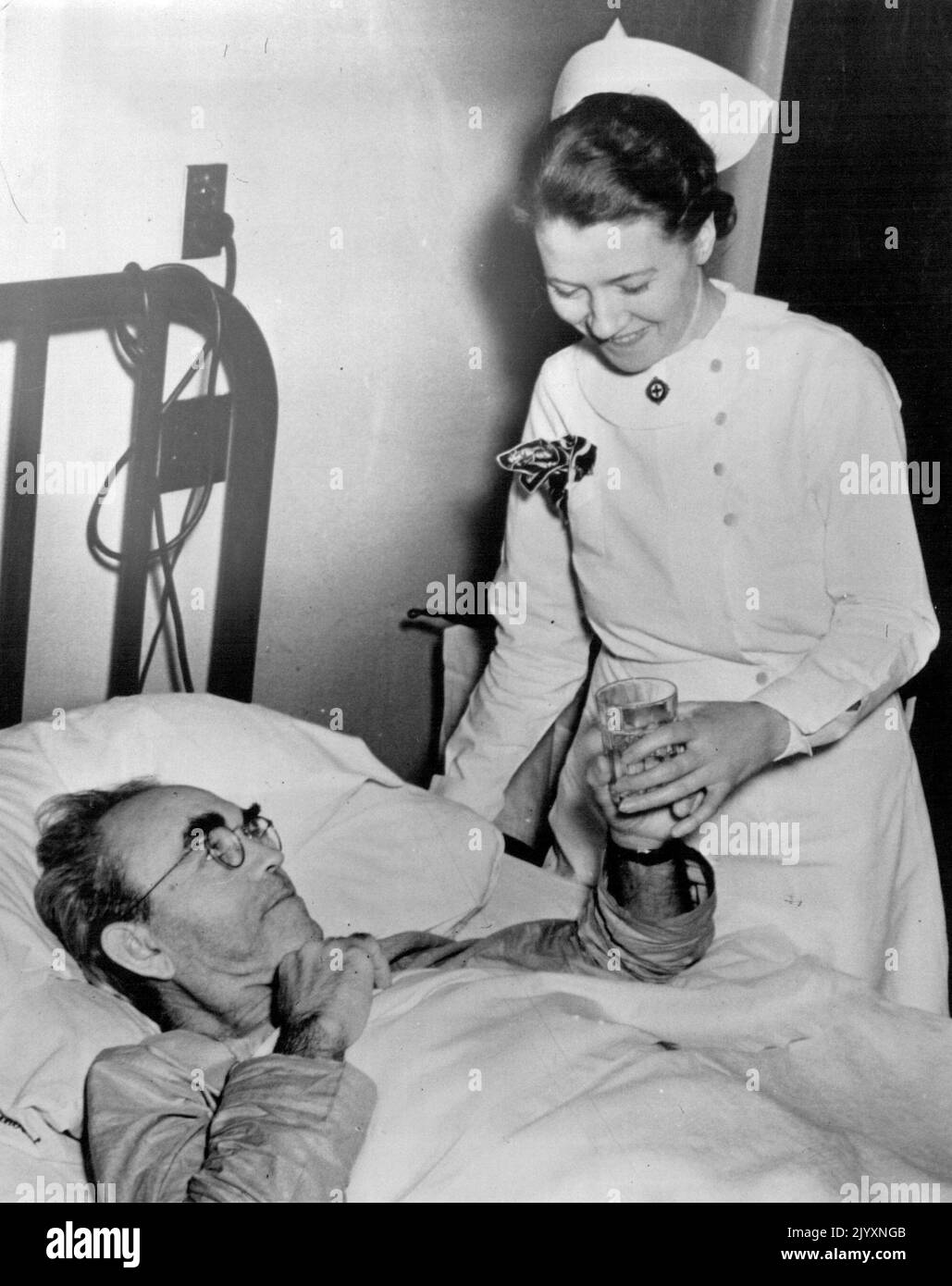 Tom Mooney in the Hospital - Tom Mooney, famous Labor Leader, shown ...