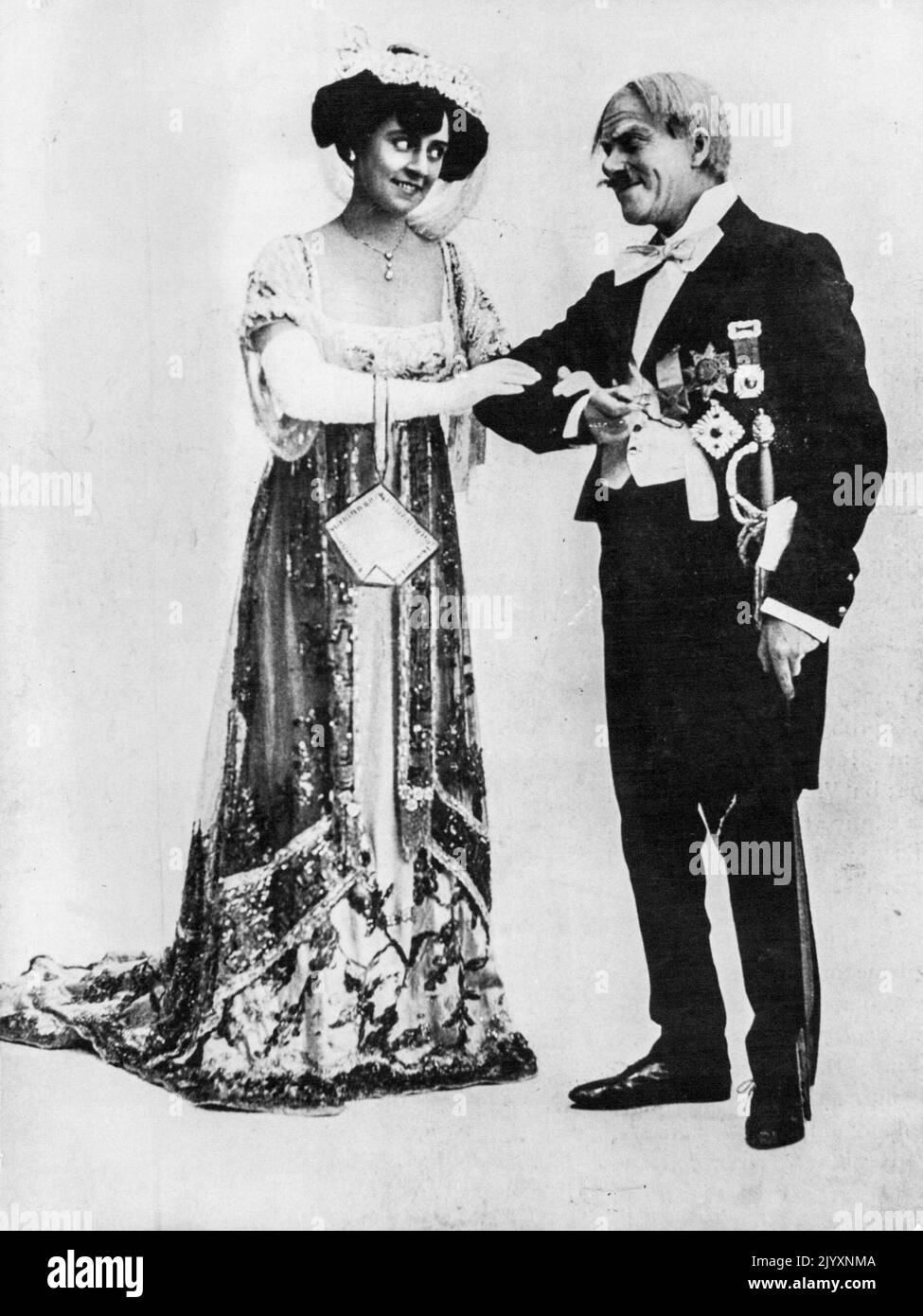 A favorite scene from the famous Merry Widow. Carrie Moore, as the rich ...