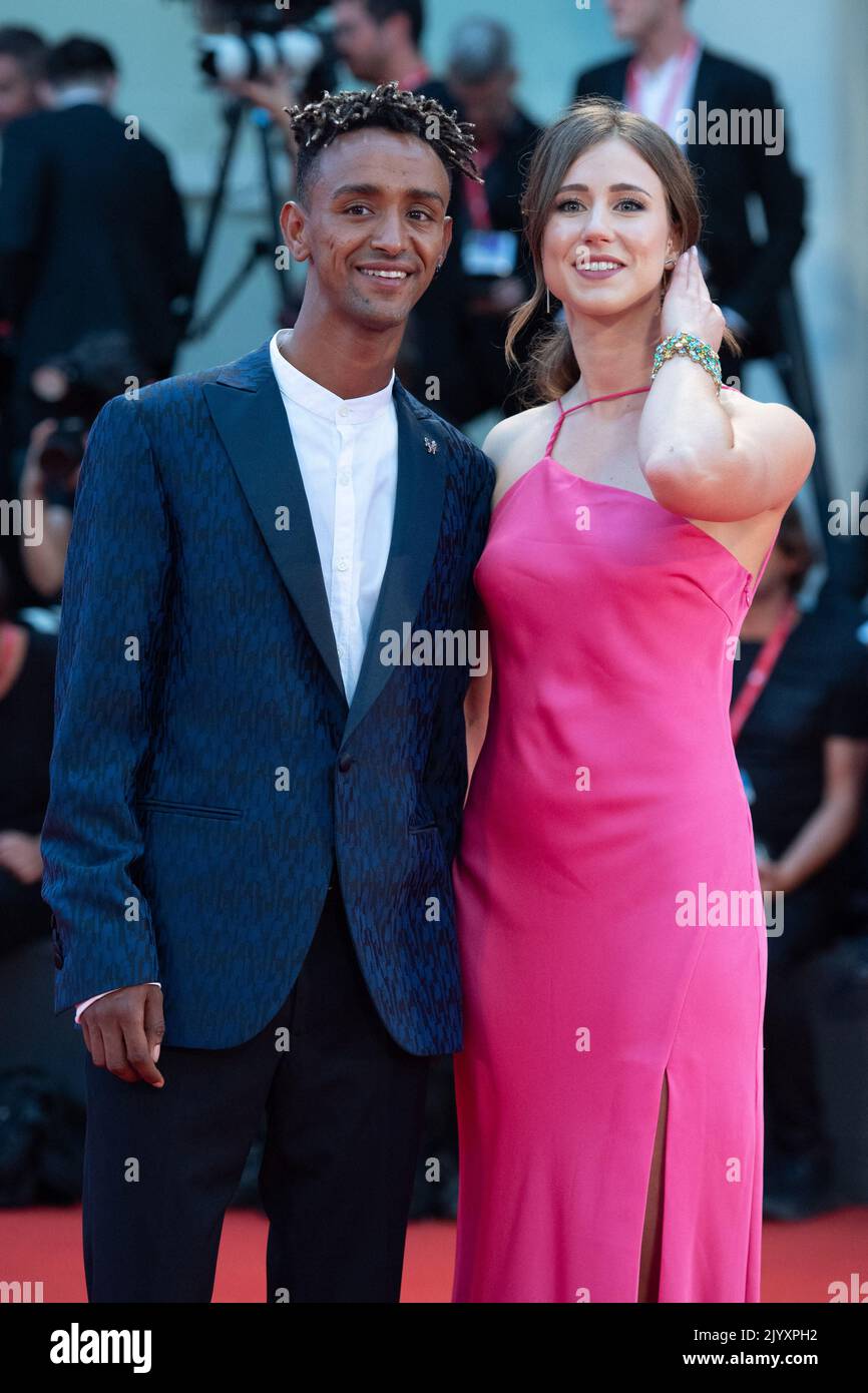 Yeman Crippa, Sofia Filippi attending the Blonde Premiere during the ...