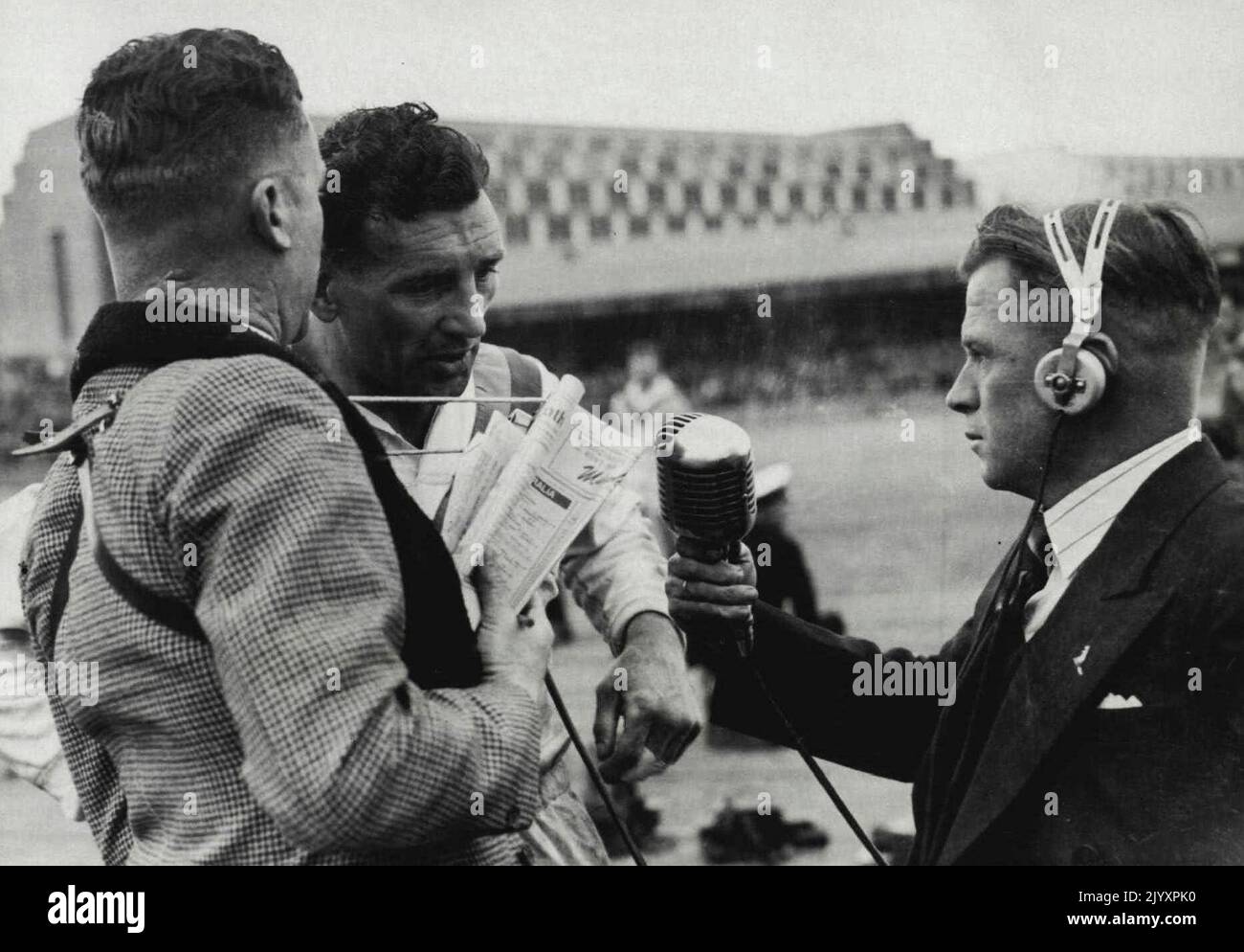After England won, Risman talks over ***** at SCG. July 23, 1946 Stock ...