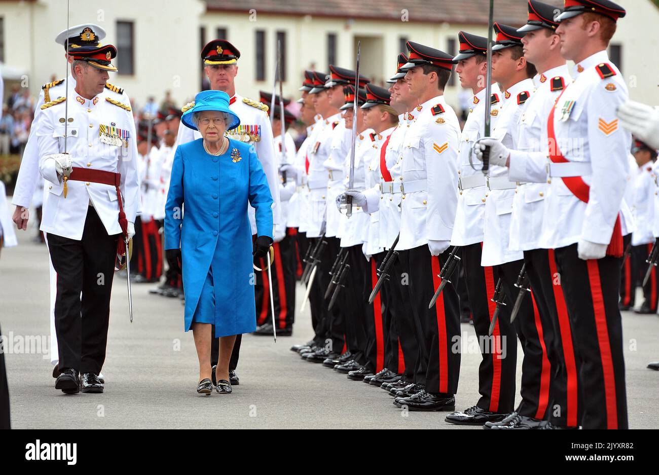 File photo dated 22/10/2011 of Queen Elizabeth II inspecting the Guard ...