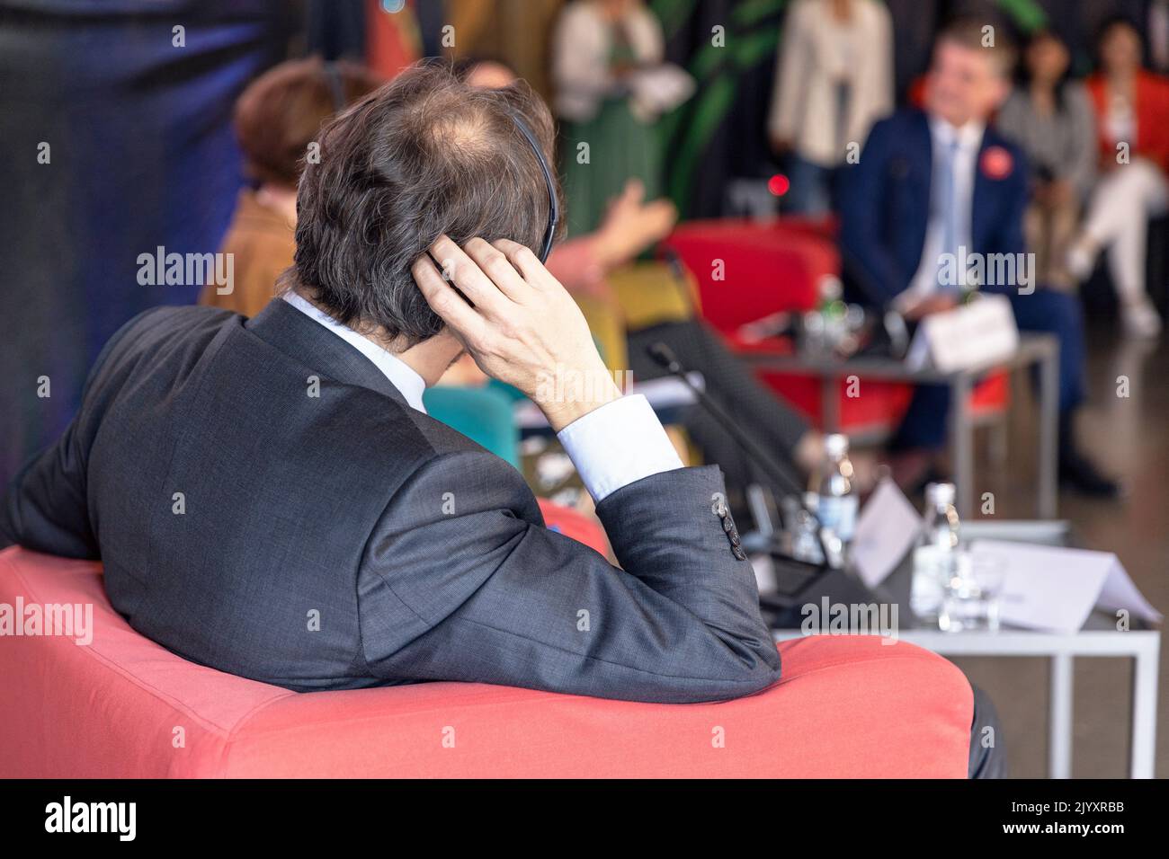 Business conference or round table event Stock Photo - Alamy