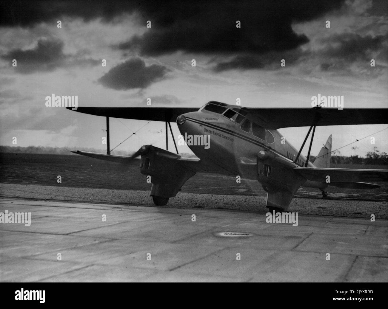 Aviation-Qantas Airway-Aircraft-DH-86. February 15, 1937 Stock Photo ...