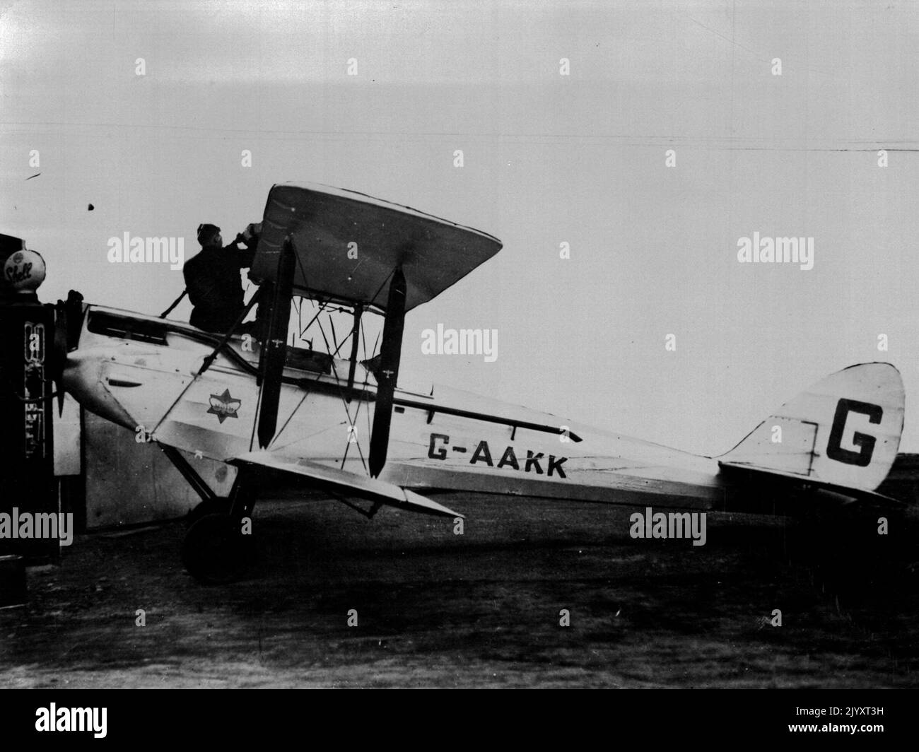 Captain Chiehester's Plane. February 7, 1930 Stock Photo - Alamy