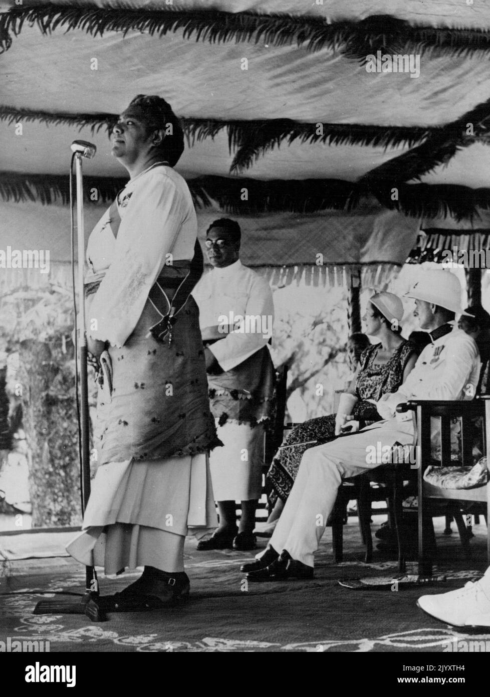 Fiftieth Birthday Of The Queen Of Tonga. H.R.H. Queen Salote of Tonga ...