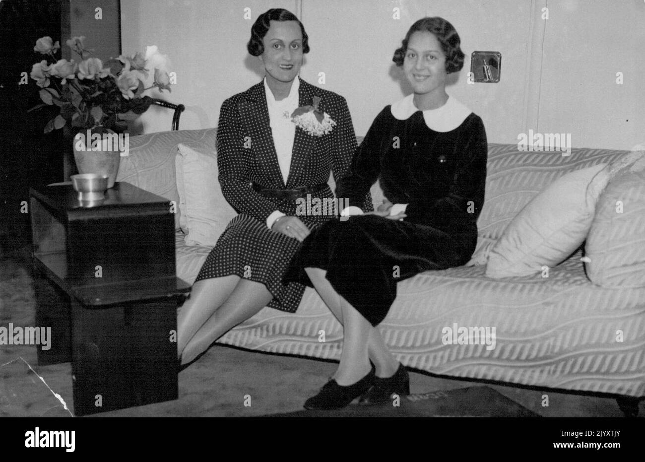 Princess Aspasia Of Greece In London Photo Shows Princess Aspasia Of Greece Left And Her
