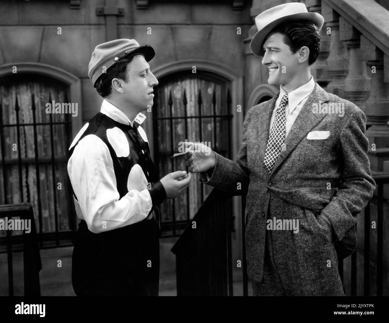 Sid Silvers, Al Norman, on-set of the Film, "52nd Street", United ...