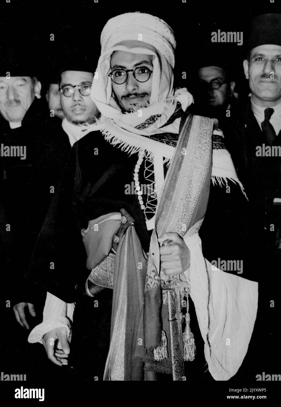 Arab Prince Arrives For Palestine Talks -- The Emir Self Al-Islam ...