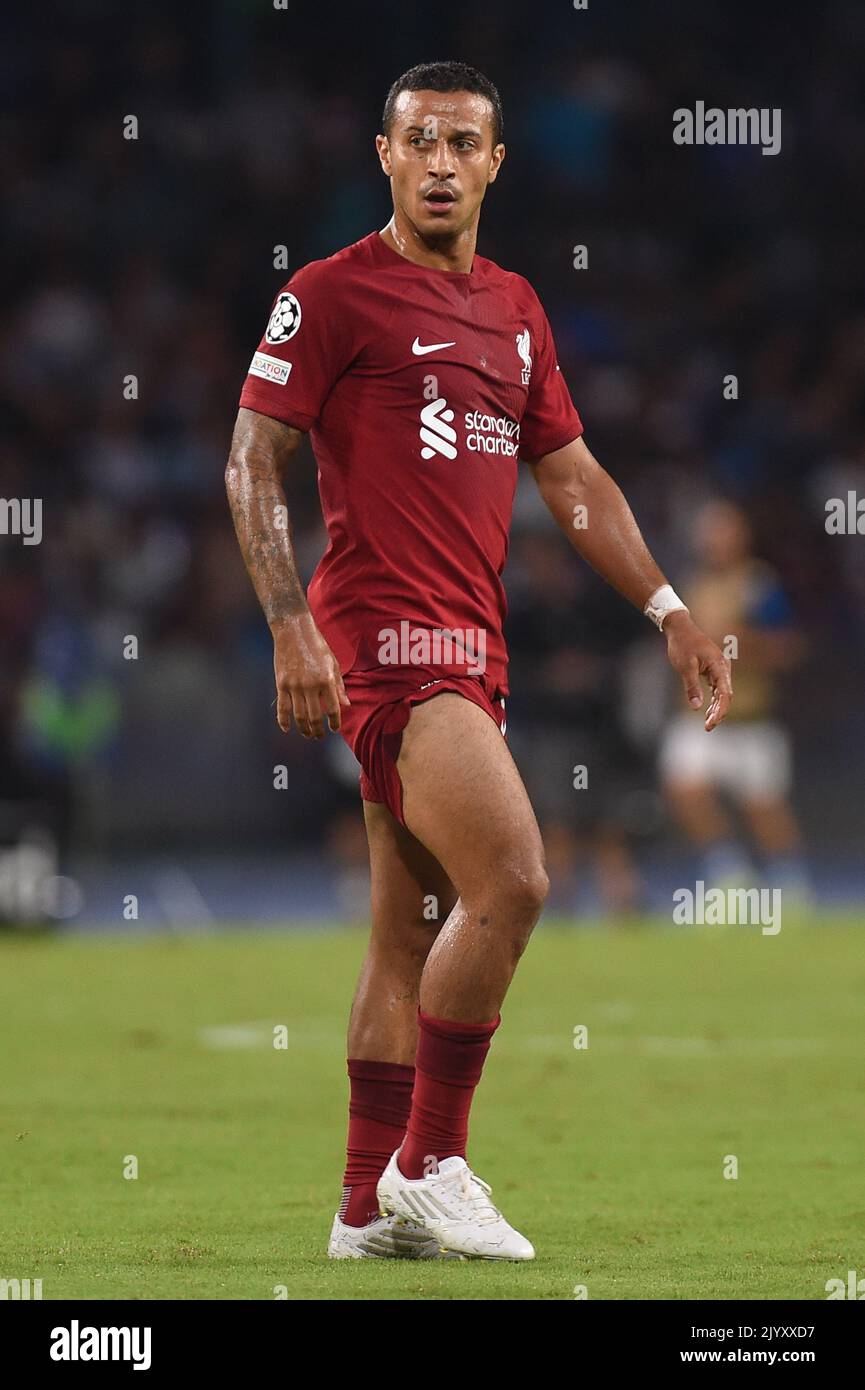 Naples, Italy. 7 Sep, 2022. Thiago Alcantara of Liverpool FC during the ...