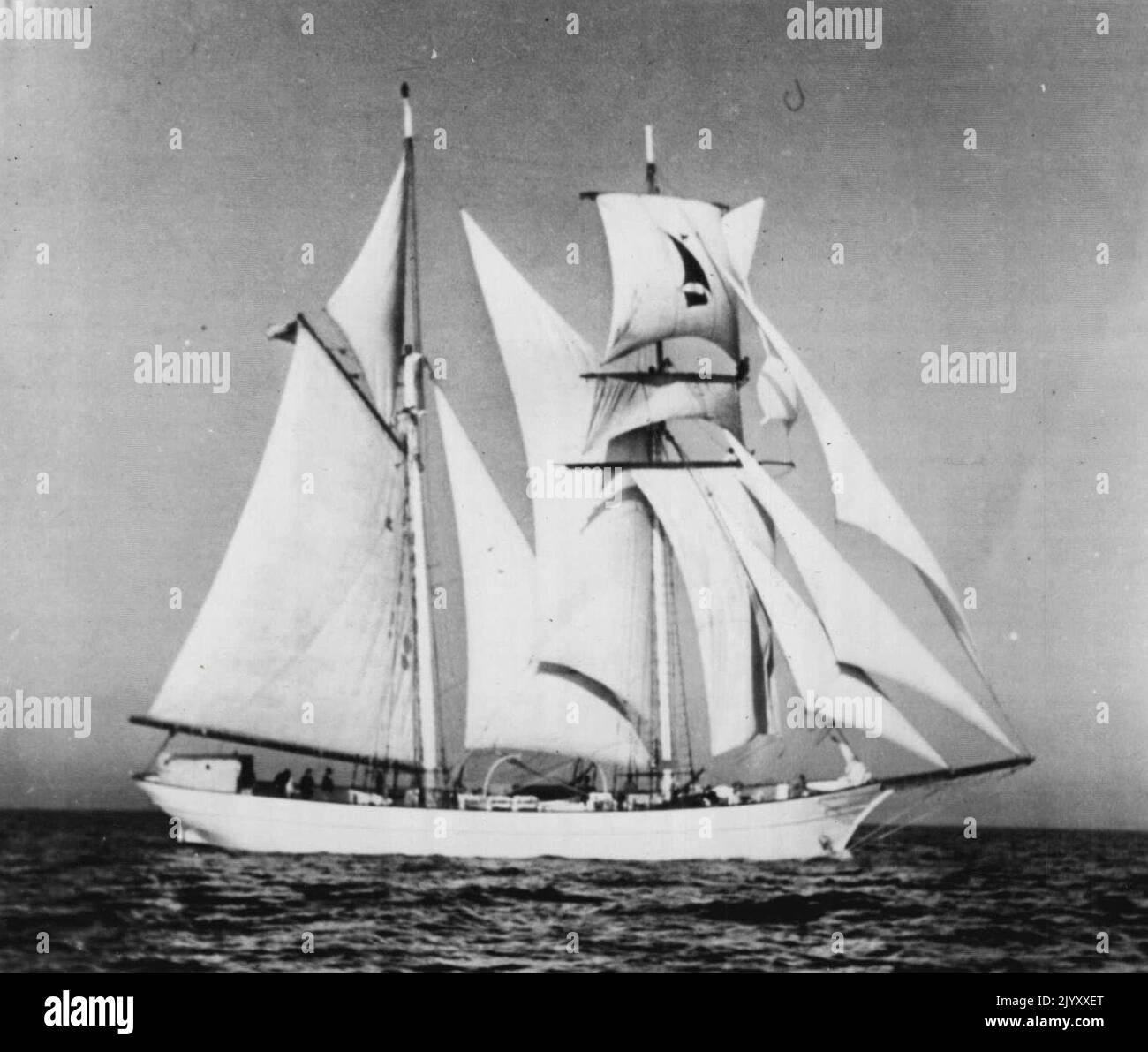 Ready For World Cruise - The 96-foot brigantine "Yankee", shown while ...