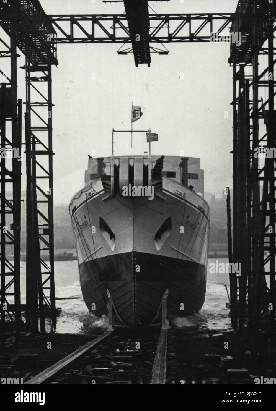 New Cable Repair Ship Launched -- Into the water at her launching from ...