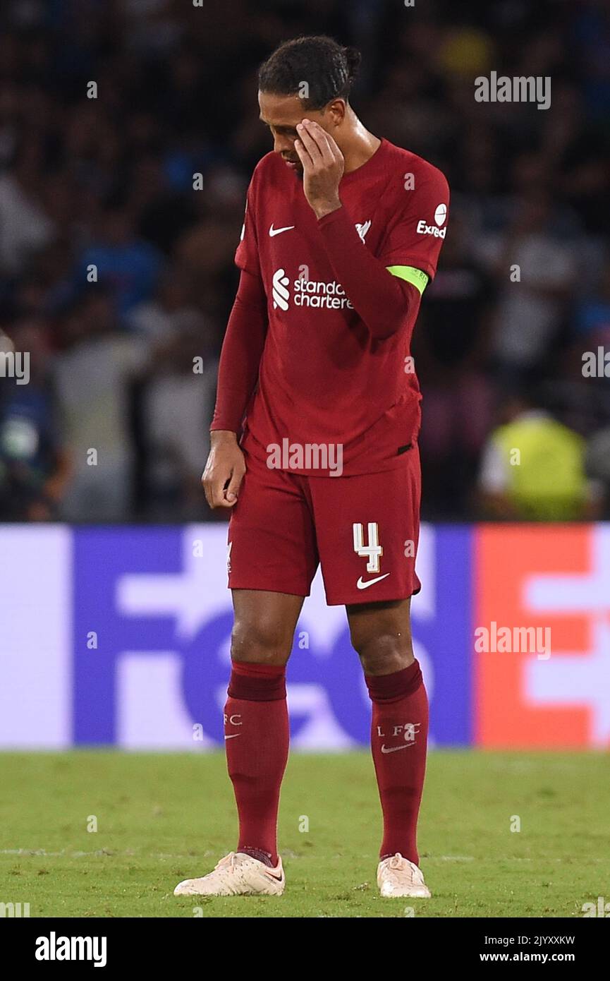 Naples, Italy. 7 Sep, 2022. Virgil van Dijk of Liverpool FC looks ...