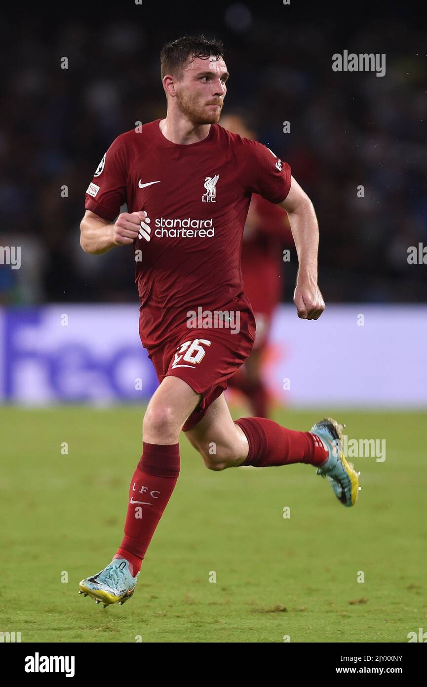 Naples, Italy. 7 Sep, 2022. Andrew Robertson of Liverpool FC during the ...