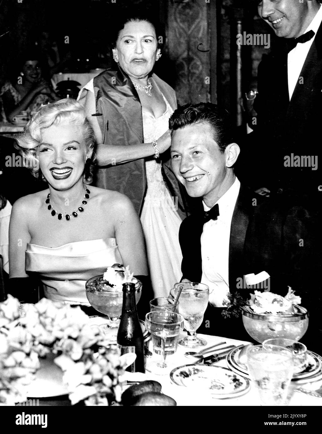 Marilyn Monroe, Louella Parsons, Donald O'Connor at Coconut Grove ...
