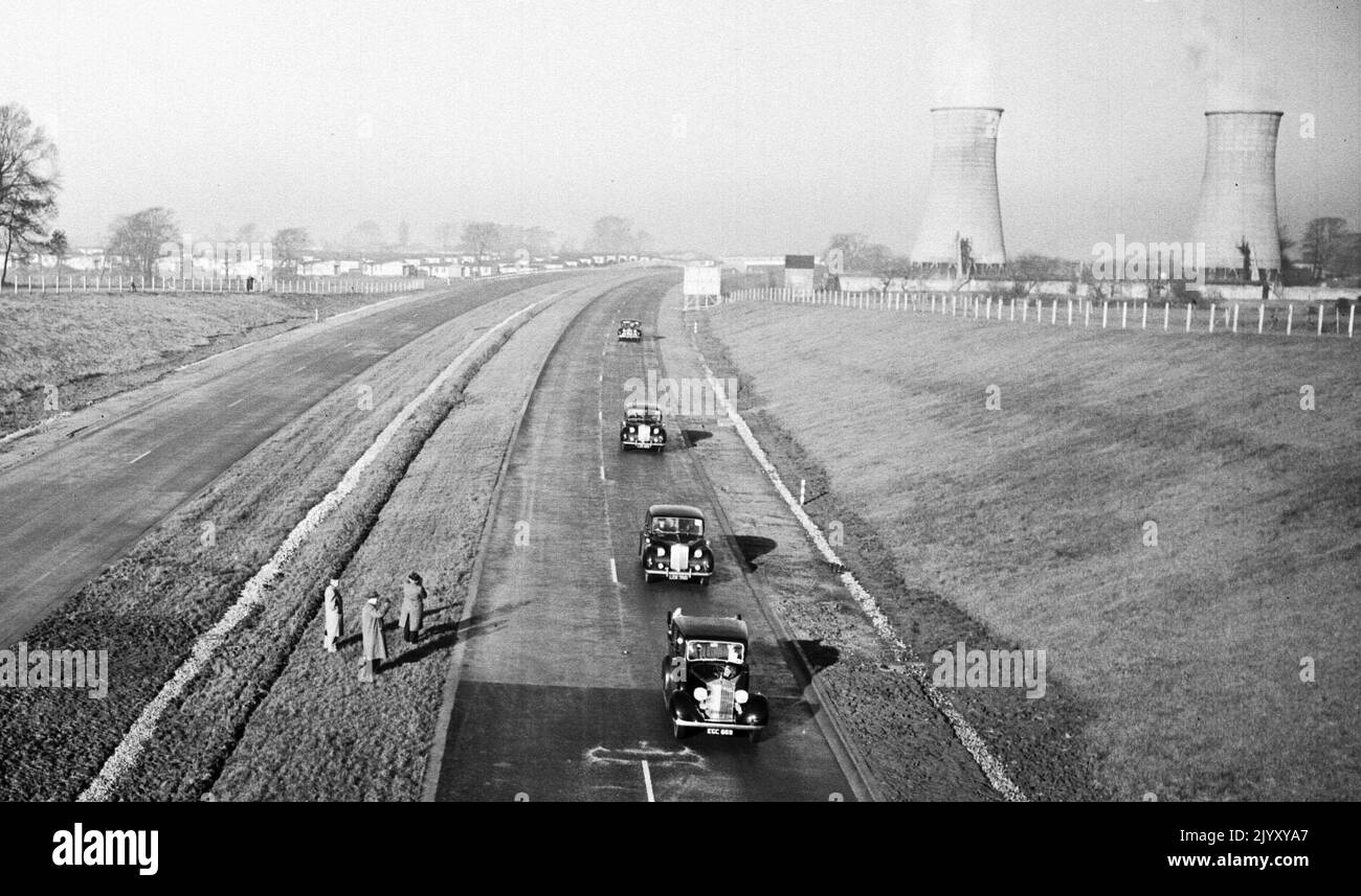 1958: File photo dated December 1958 of the inaugural vehicles driving ...