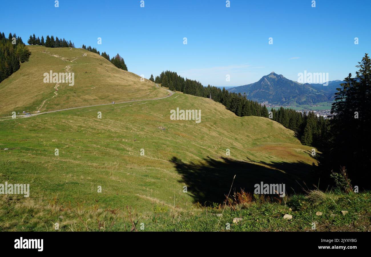 the scenic Bavarian Alps surrounding the town of Sonthofen in the ...