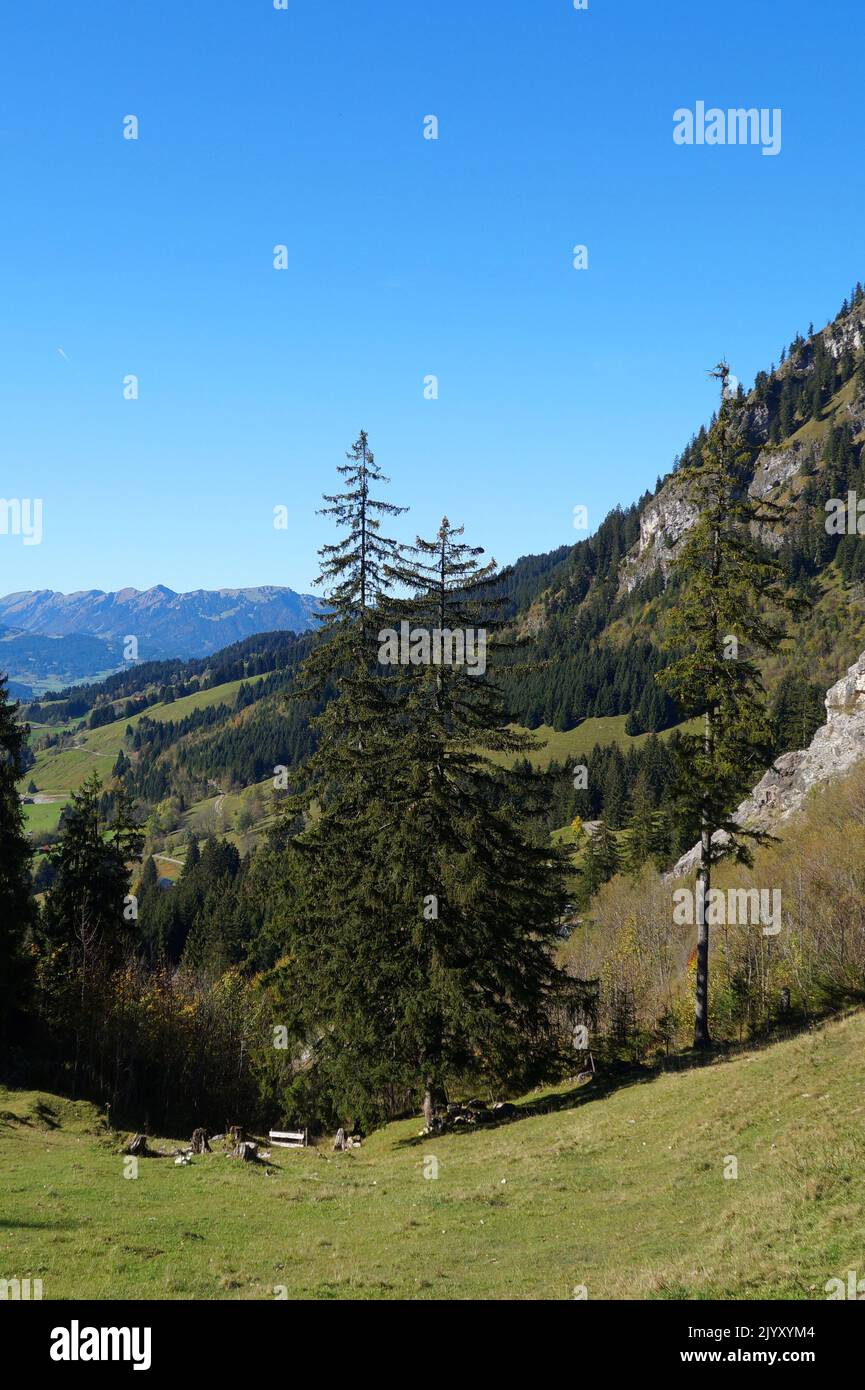 the scenic Bavarian Alps surrounding the town of Sonthofen in the ...