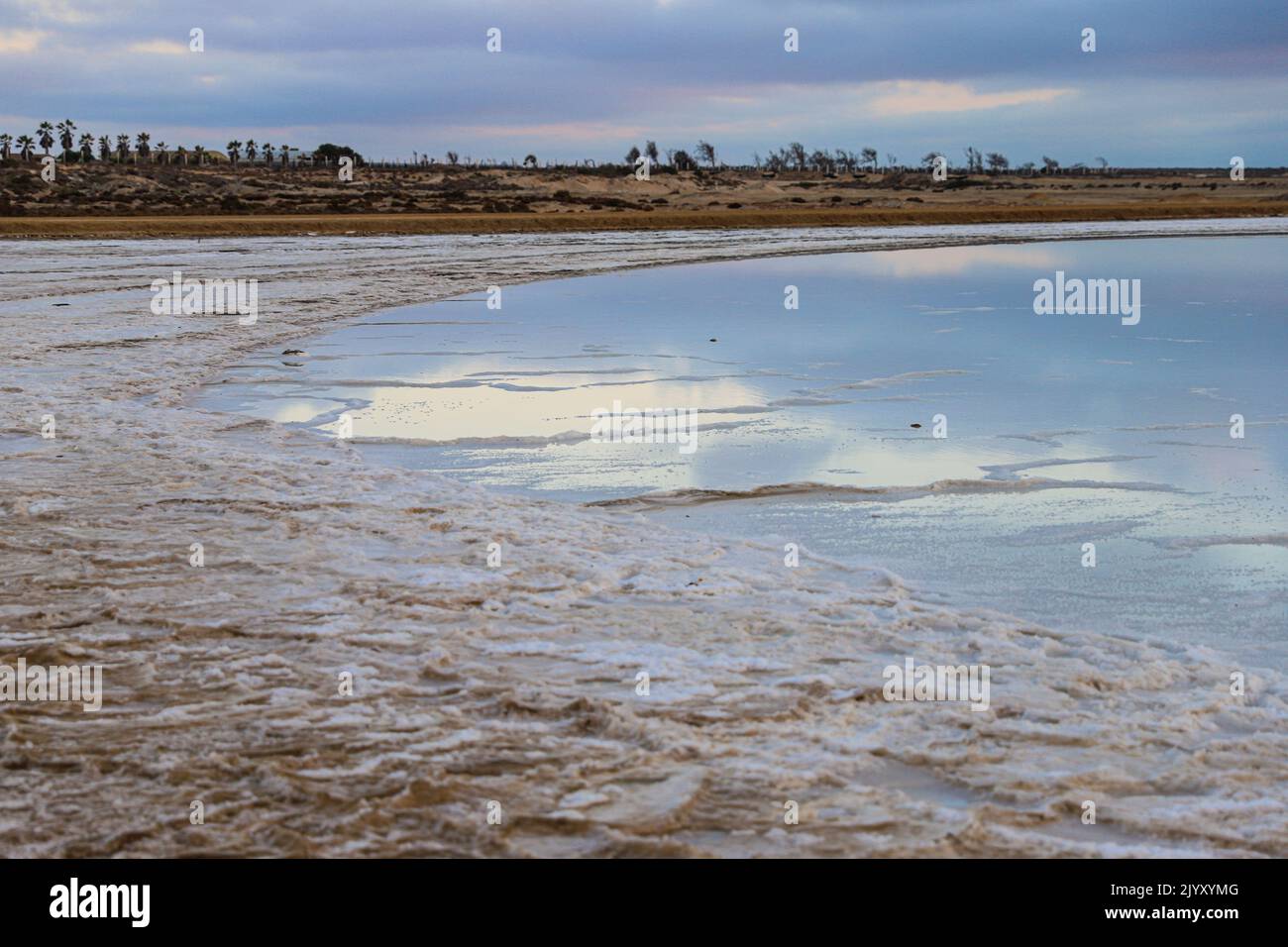 salt lagoon or salinera in Guerrero Negro Baja California Sur, Mexico ...