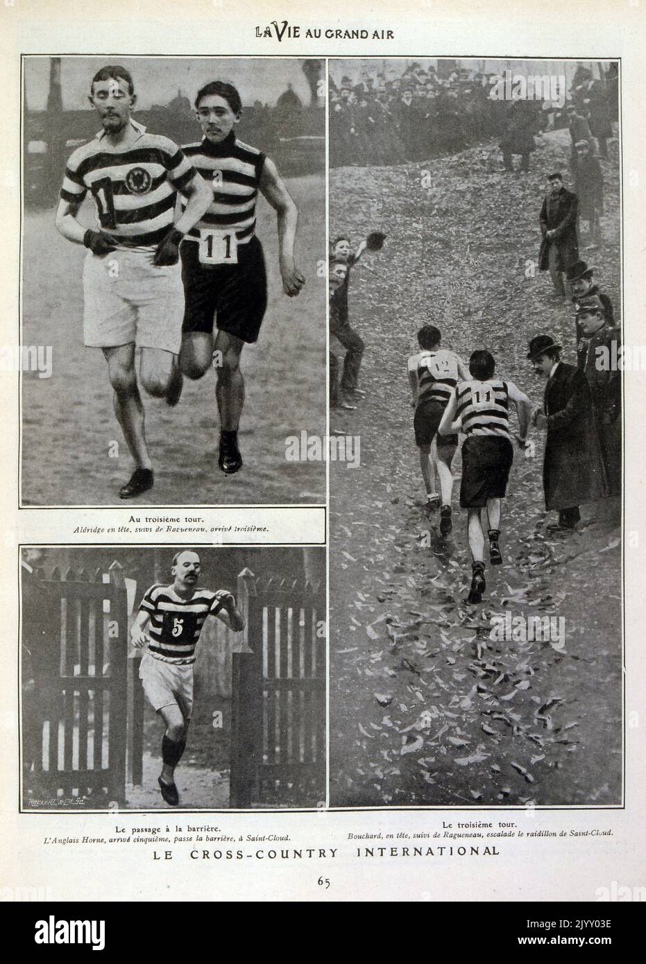 photographs showing runners in an international cross country race in ...