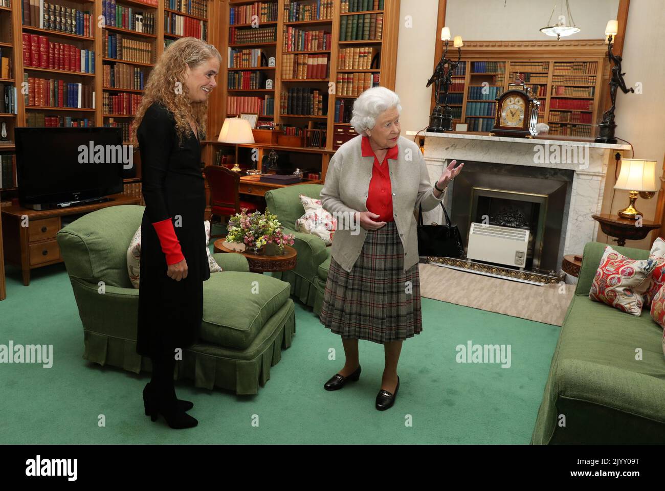 File photo dated 20/9/2017 of Canadian Governor General Designate Julie Payette meeting Queen ...