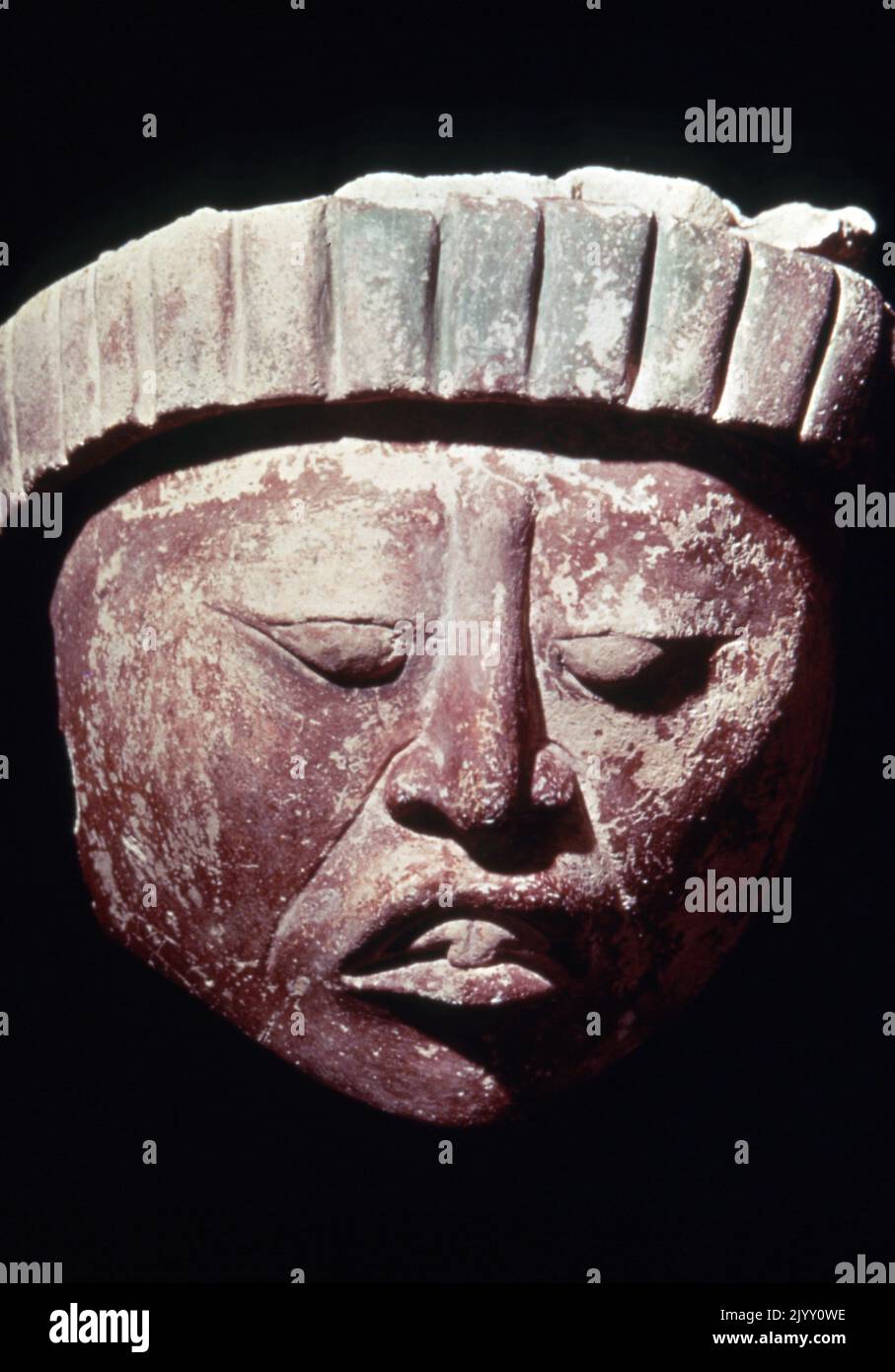 Mayan stucco head, 400-700 AD; Jaina Island. Jaina Island is a pre ...