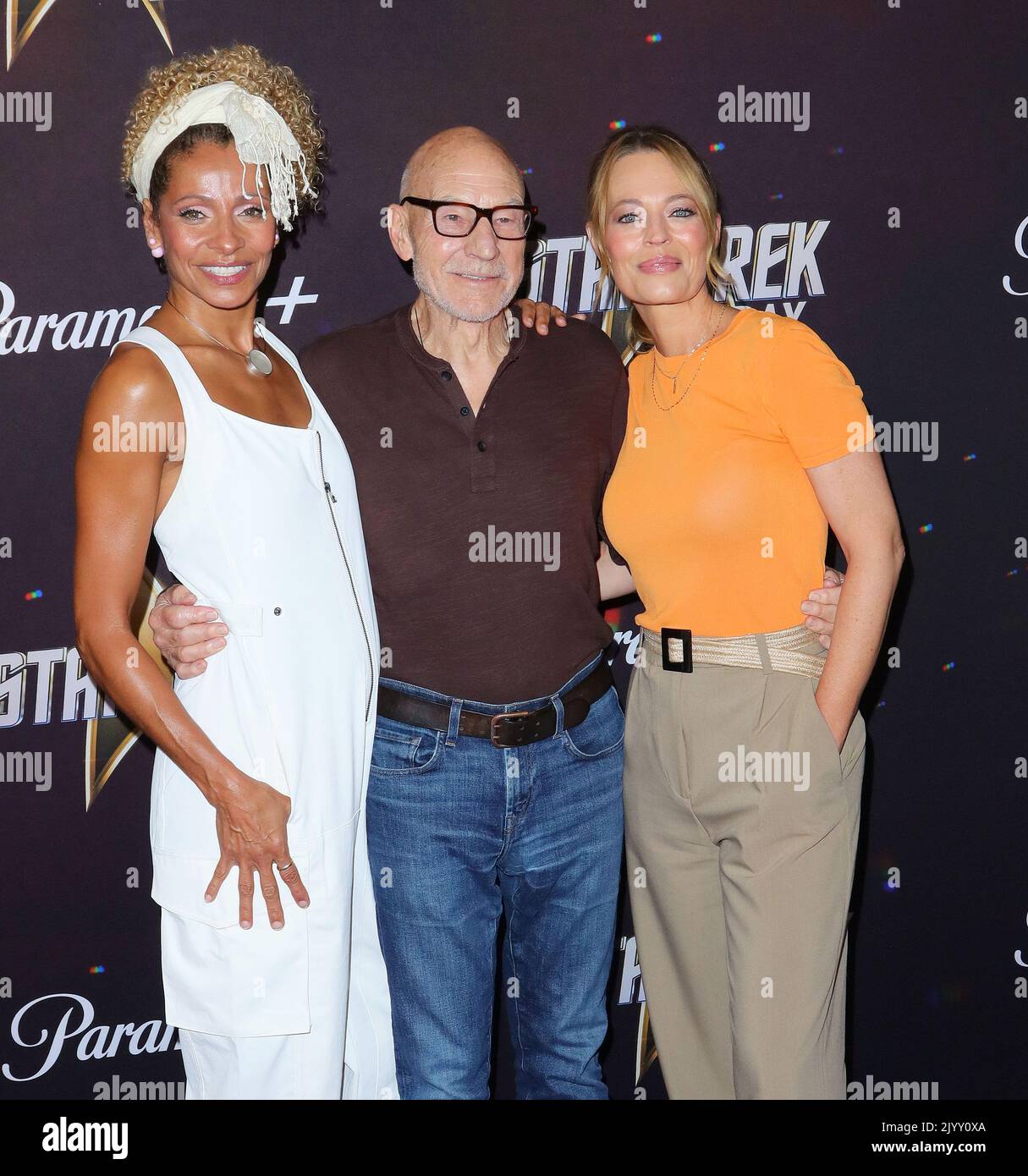 Michelle Hurd, Patrick Stewart, Jeri Ryan arrives at The Star Trek ...