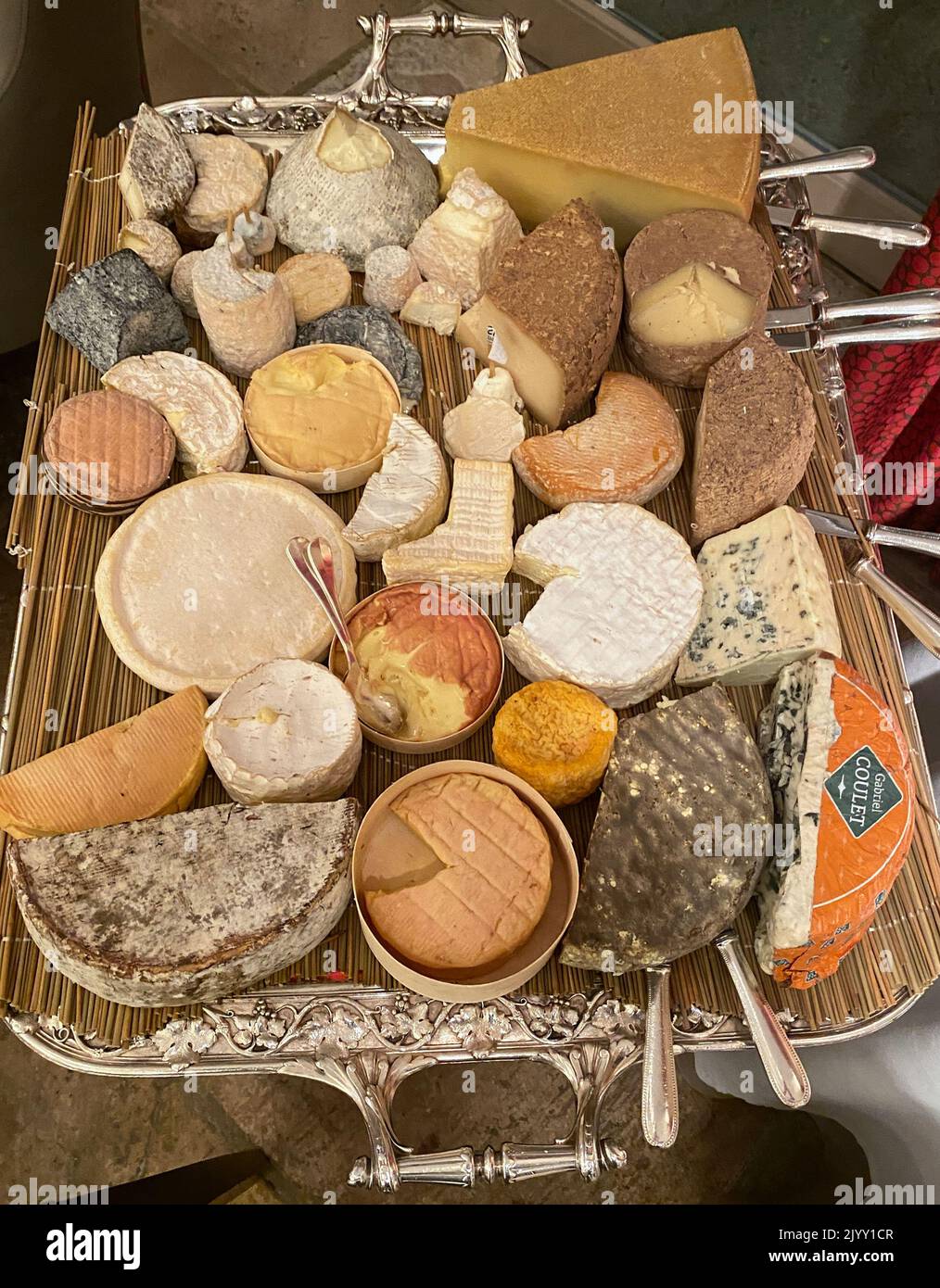 An absolutely amazing cheese plate as part of an elaborate french ...